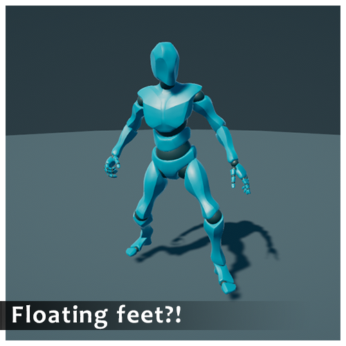Floating feet when using Mecanim to share humanoid animations in Unity