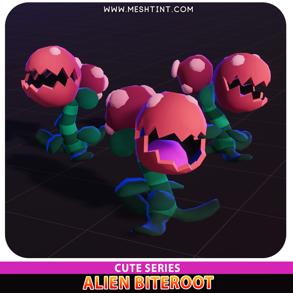 Meshtint Studio - Alien Biteroot Cute Series | FREE 3D Model | Tutorial | Learn Unity | Art ...