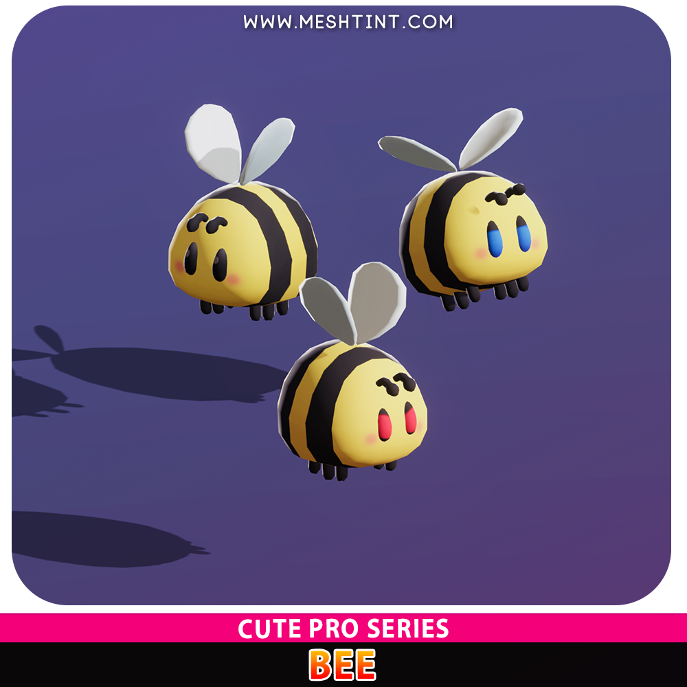 Meshtint Studio - Bee Cute Pro Series | FREE 3D Model | Tutorial | Learn Unity | Art Outsource