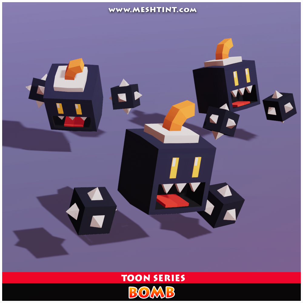 Meshtint Studio - Bomb Toon Series | FREE 3D Model | Tutorial | Learn Unity | Art Outsource