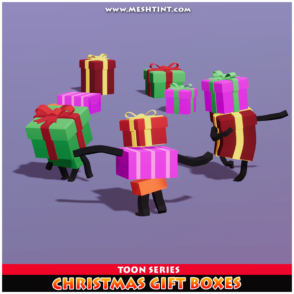 Meshtint Studio - Christmas Gift Boxes Toon Series 1.1 | FREE 3D Model | Tutorial | Learn Unity ...
