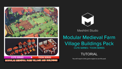 Meshtint Studio - Modular Medieval Farm Village Buildings Pack Cute Series and Toon Series ...
