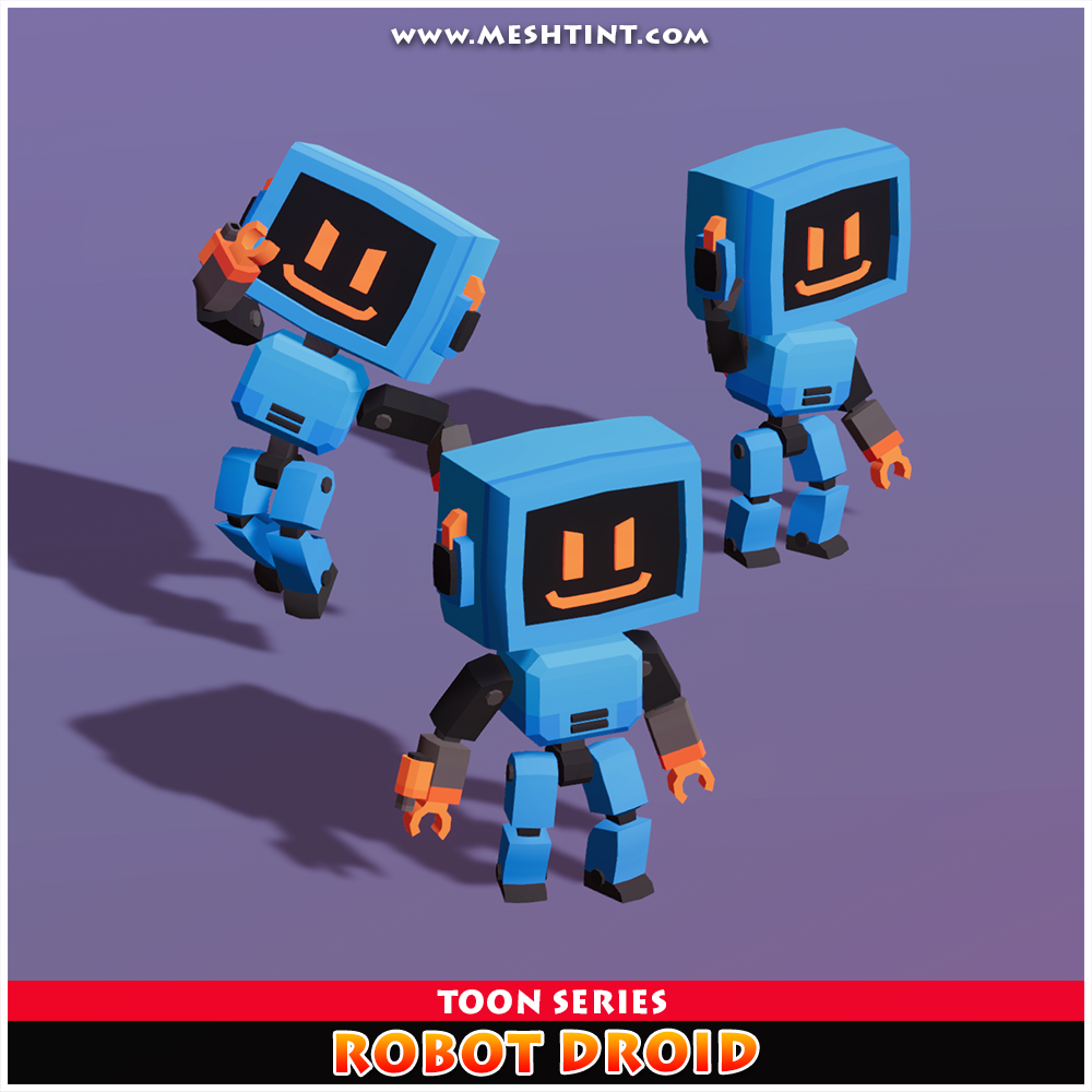 Meshtint Studio - Robot Droid Toon Humanoid Series | FREE 3D Model | Tutorial | Learn Unity ...