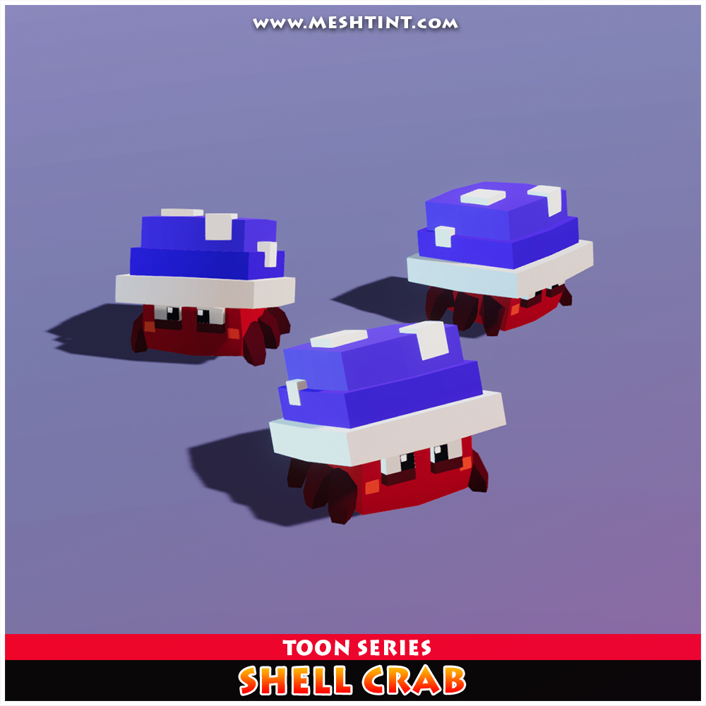 Meshtint Studio - Shell Crab Toon Series | FREE 3D Model | Tutorial | Learn Unity | Art Outsource