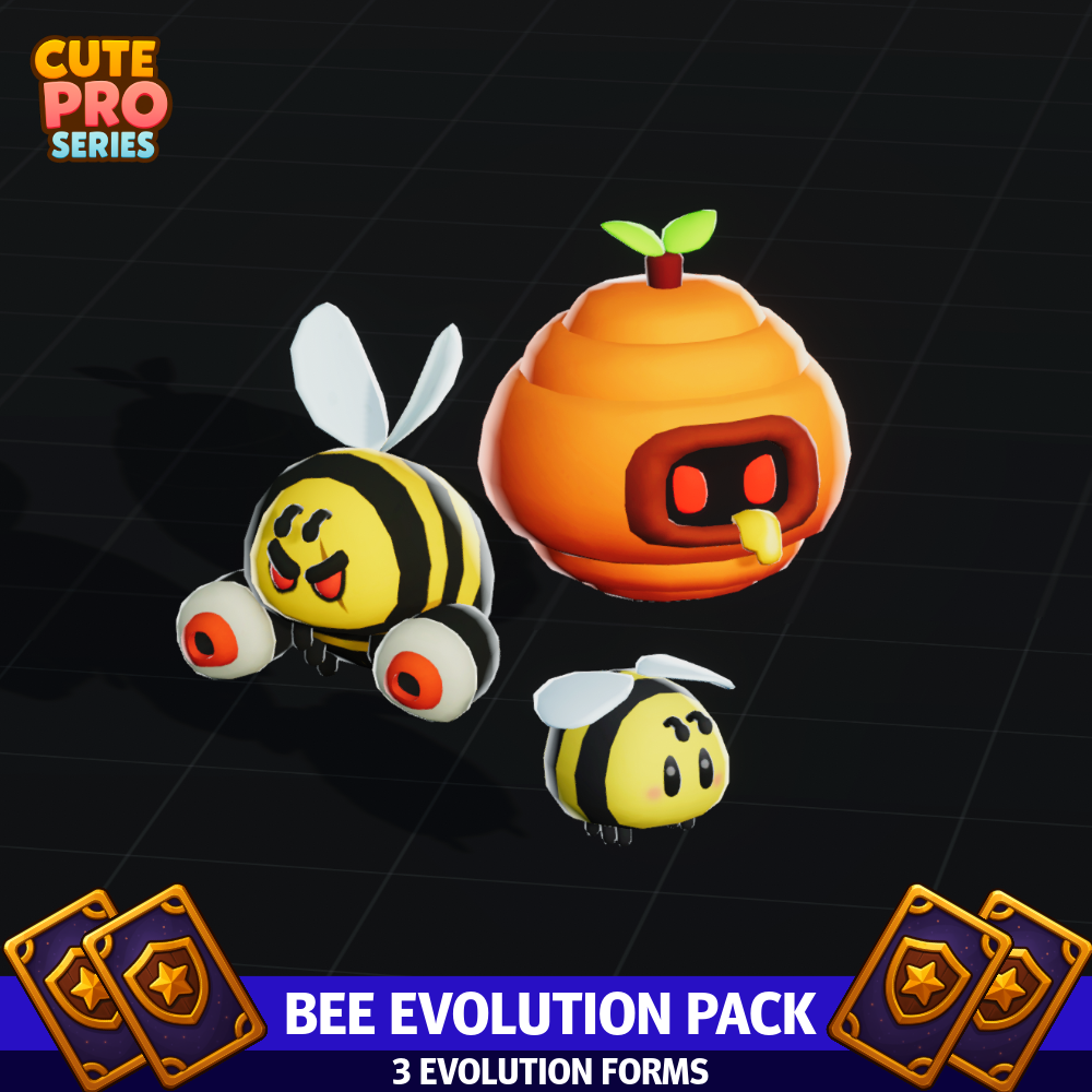 Meshtint Studio - Bee Evolution Pack Cute Pro Series | FREE 3D Model ...