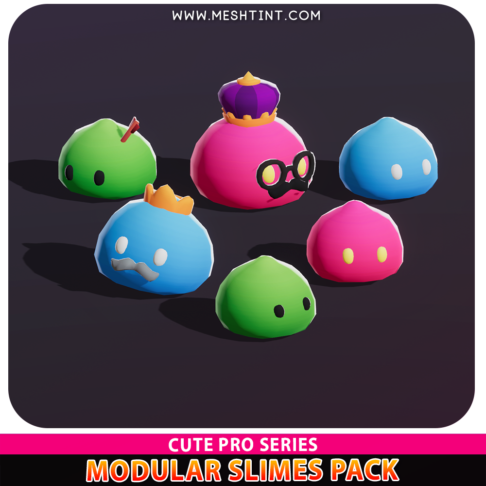 Meshtint Studio - Modular Slimes Pack Cute Pro Series | FREE 3D Model | Tutorial | Learn Unity ...