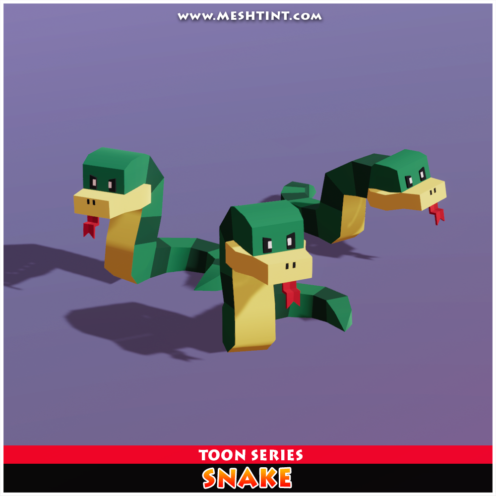Meshtint Studio - Snake Toon Series | FREE 3D Model | Tutorial | Learn Unity | Art Outsource