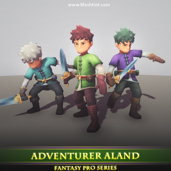 Meshtint Studio - Adventurer Aland 1.5 | FREE 3D Model | Tutorial | Learn Unity | Art Outsource