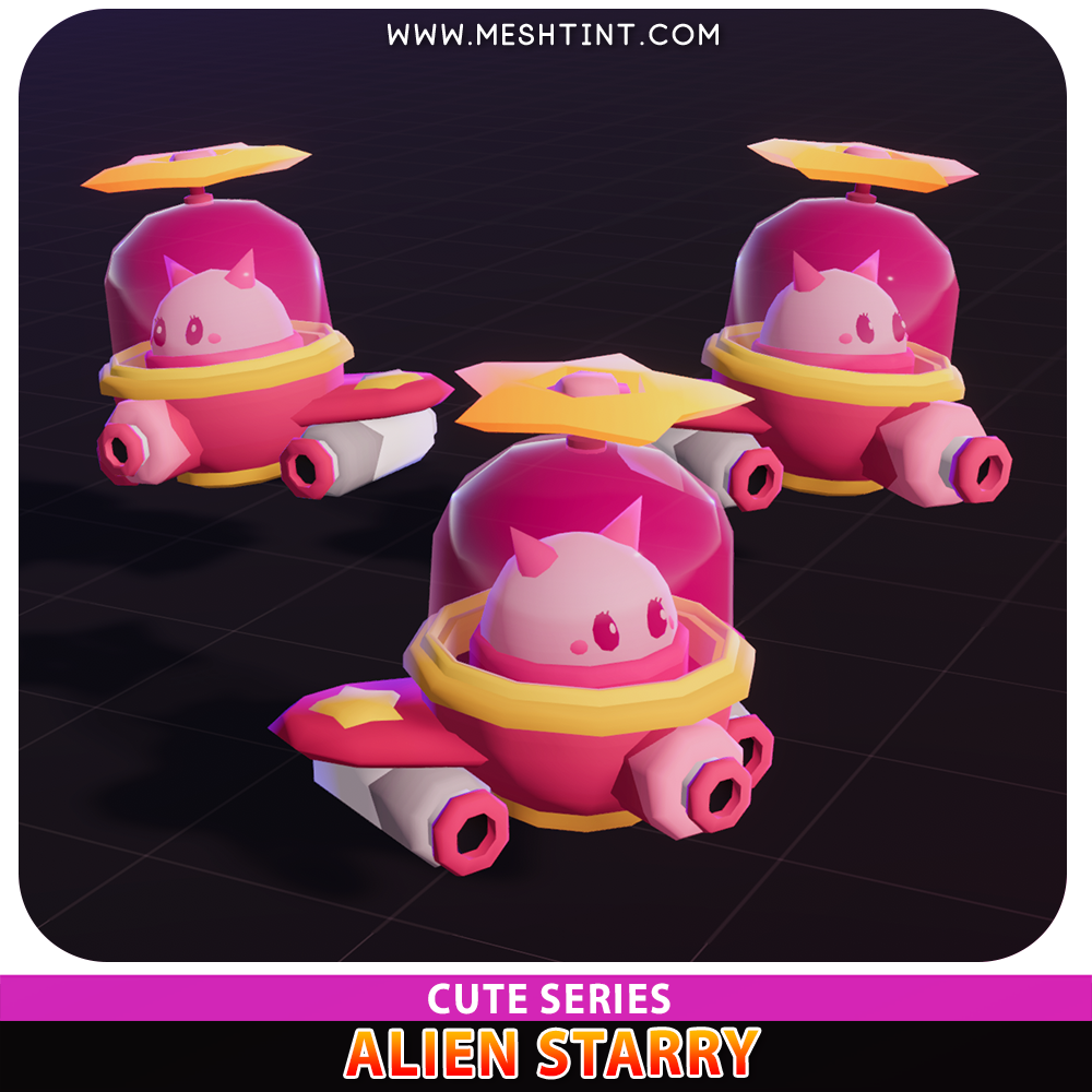 Meshtint Studio - Alien Starry Cute Series | FREE 3D Model | Tutorial | Learn Unity | Art Outsource