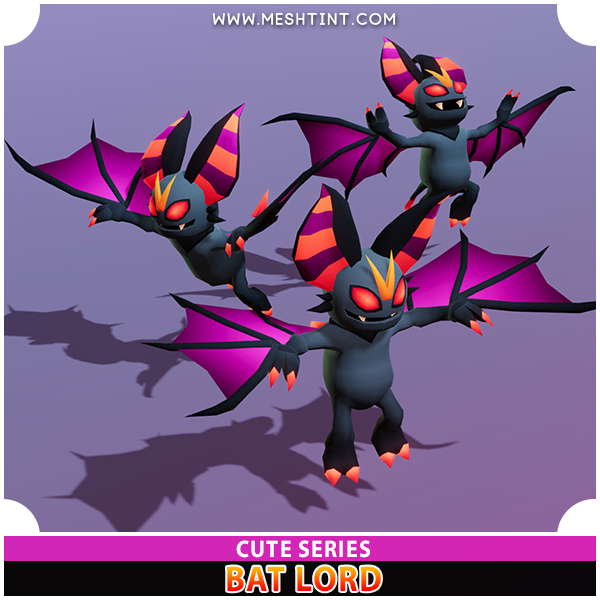 Meshtint Studio - Bat Lord Cute Series | FREE 3D Model | Tutorial ...