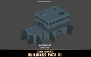 Meshtint Studio - CUBE - Buildings Pack 1.1 | FREE 3D Model | Tutorial | Learn Unity | Art Outsource