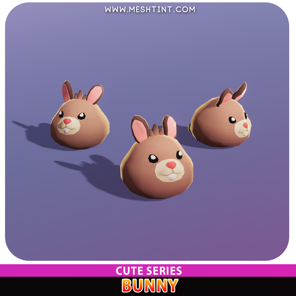 Meshtint Studio - Bunny Cute Series | FREE 3D Model | Tutorial | Learn Unity | Art Outsource