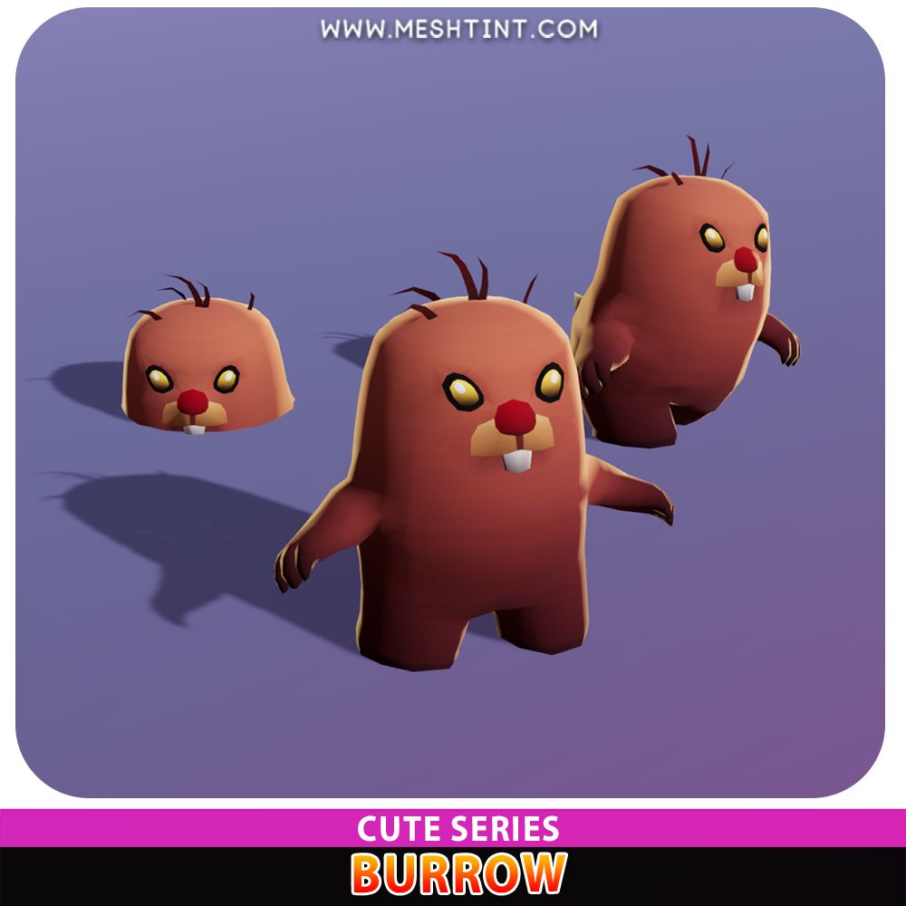 Meshtint Studio - Burrow Cute Series | FREE 3D Model | Tutorial | Learn ...