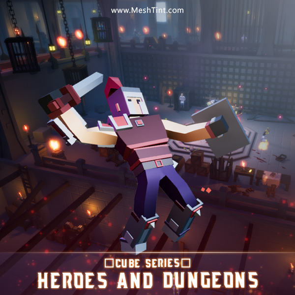Meshtint Studio - CUBE - Heroes and Dungeons Pack 1.2 | FREE 3D Model | Tutorial | Learn Unity ...