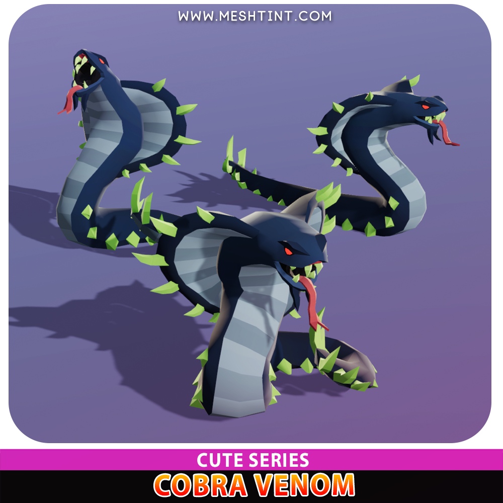 Meshtint Studio - Cobra Venom Cute Series | FREE 3D Model | Tutorial | Learn Unity | Art Outsource