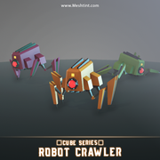 Meshtint Studio - CUBE - Robot Crawler | FREE 3D Model | Tutorial | Learn Unity | Art Outsource