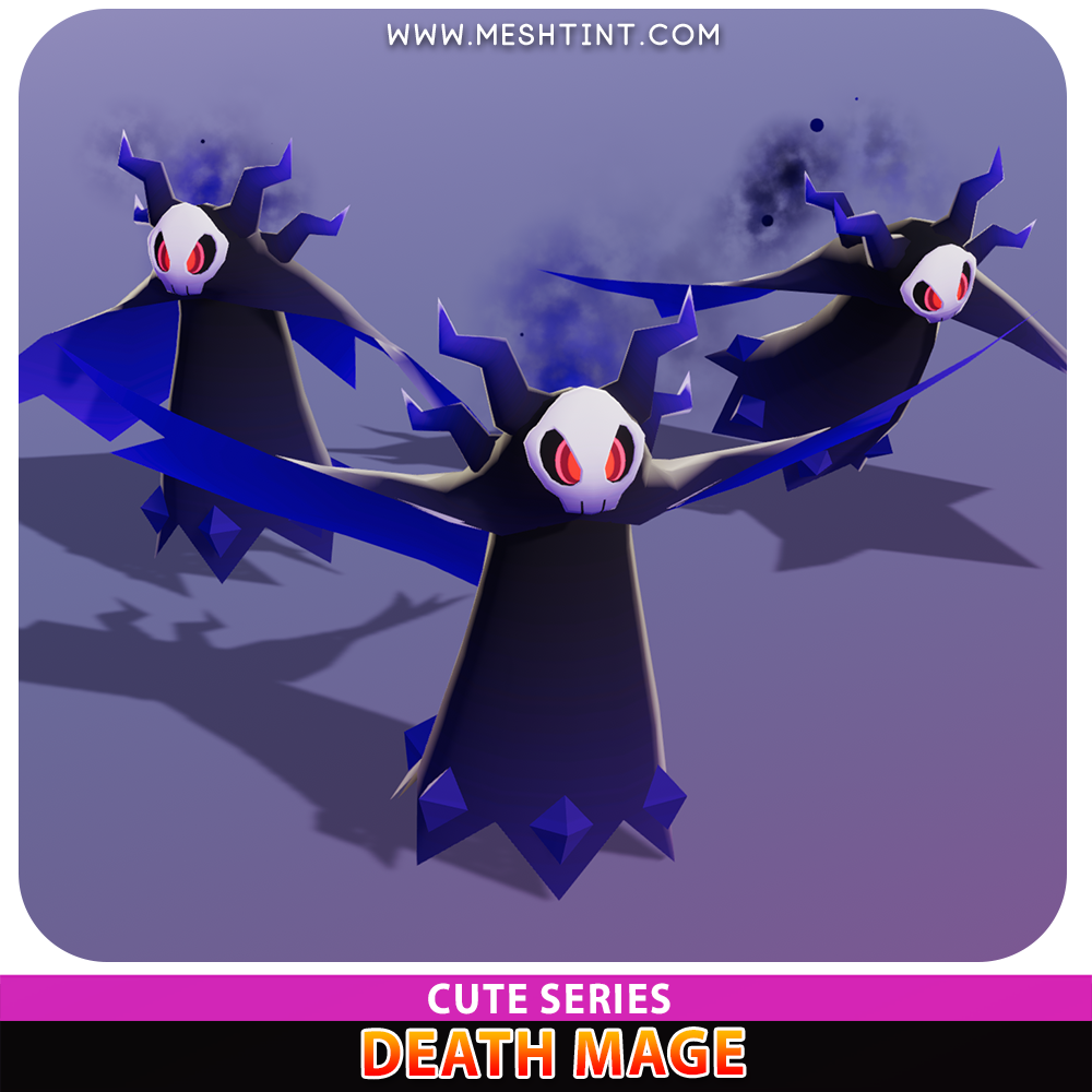 Meshtint Studio - Death Mage Cute Series | FREE 3D Model | Tutorial | Learn Unity | Art Outsource