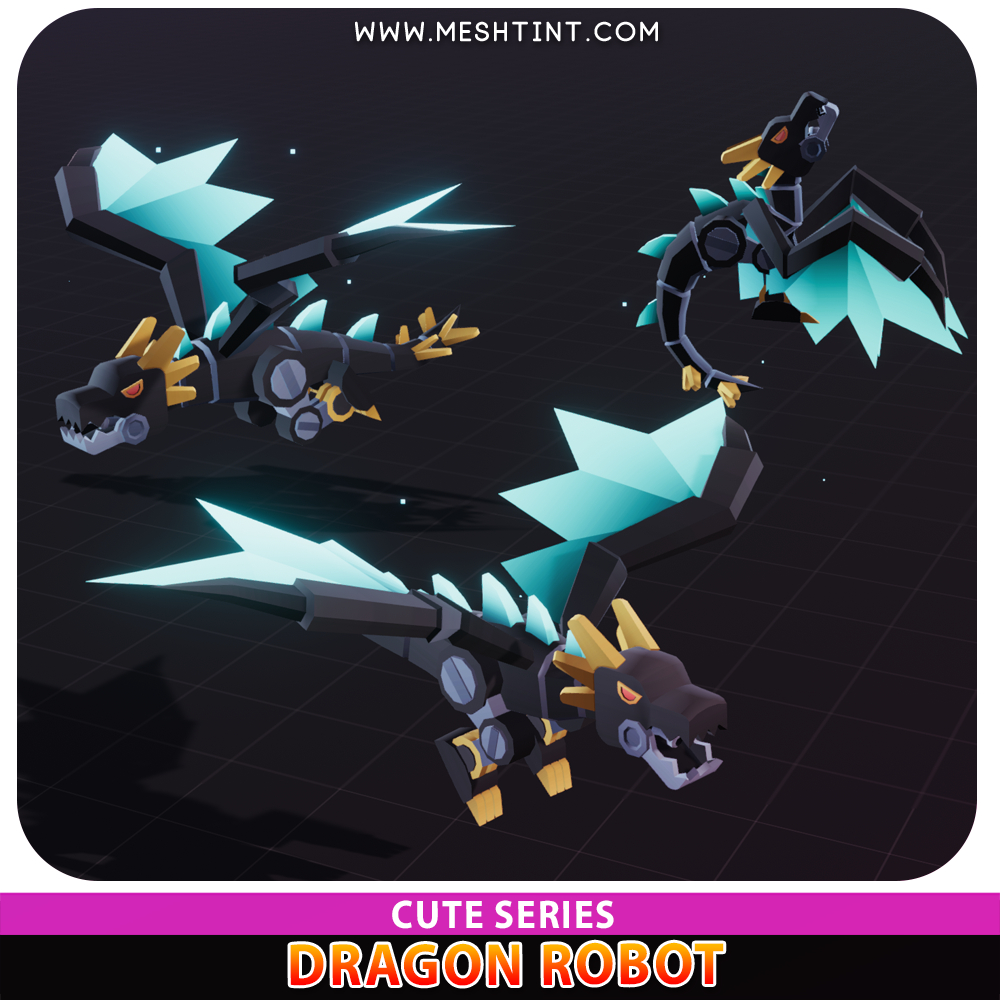 Meshtint Studio - Dragon Robot Cute Series 1.1 | FREE 3D Model ... Meshtint Studio - Dragon Robot Cute Series 1.1 | FREE 3D Model ...