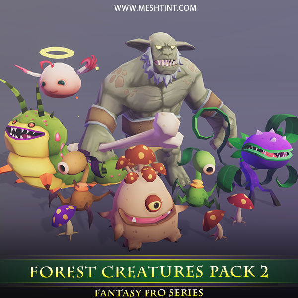 Meshtint Studio - Forest Creatures Pack 02 | FREE 3D Model | Tutorial | Learn Unity | Art Outsource