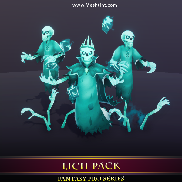Meshtint Studio - Lich Pack 1.4 | FREE 3D Model | Tutorial | Learn Unity | Art Outsource