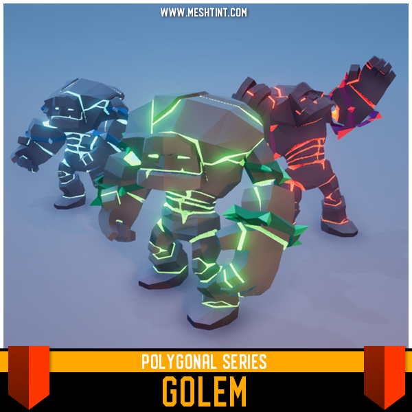 Meshtint Studio - Polygonal - Golem | FREE 3D Model | Tutorial | Learn Unity | Art Outsource