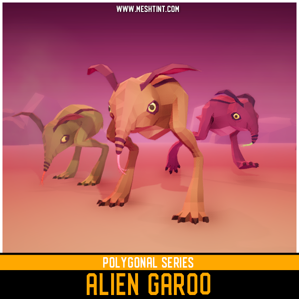 Meshtint Studio - Polygonal - Alien Garoo | FREE 3D Model | Tutorial | Learn Unity | Art Outsource