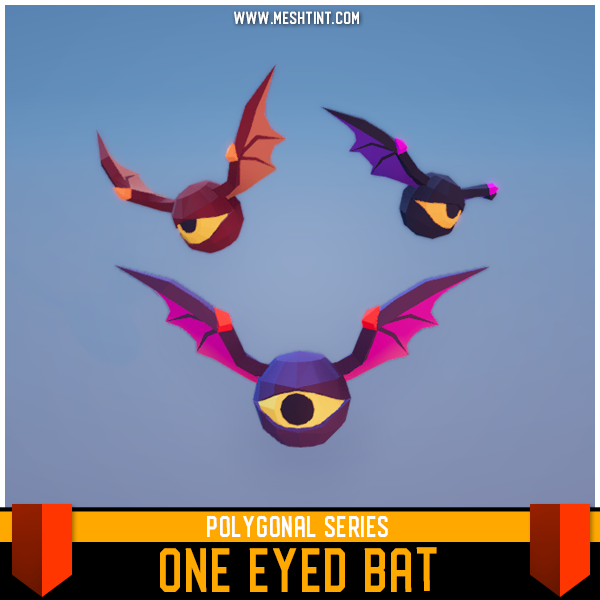 Meshtint Studio - Polygonal - One Eyed Bat | FREE 3D Model | Tutorial | Learn Unity | Art Outsource