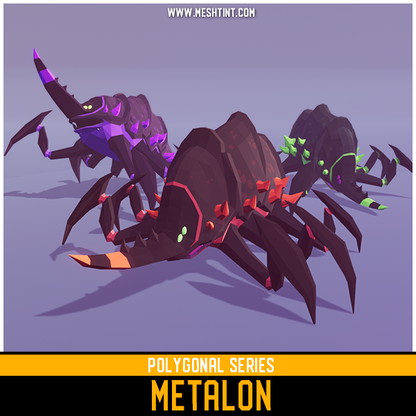 Meshtint Studio - Polygonal Metalon 1.2 | FREE 3D Model | Tutorial | Learn Unity | Art Outsource