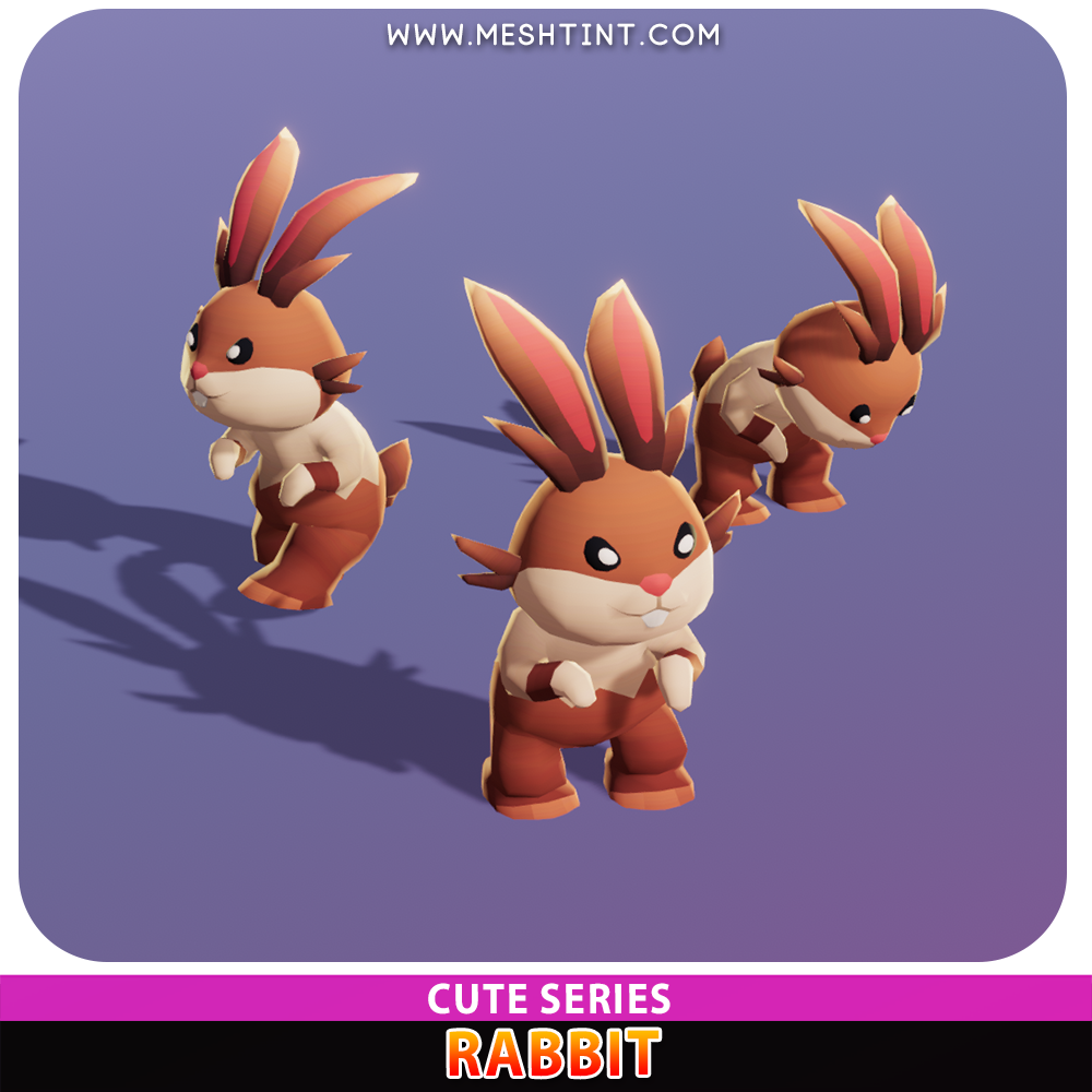 Meshtint Studio - Rabbit Cute Series | FREE 3D Model | Tutorial | Learn Unity | Art Outsource