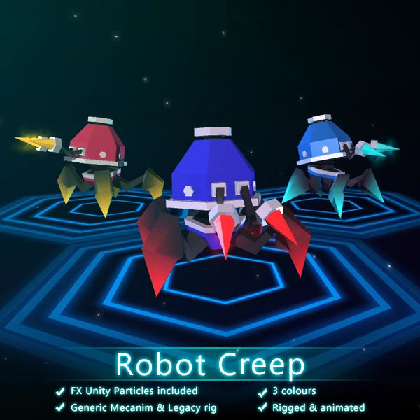 Meshtint Studio - Robot Creep Polygonal Galaxy Series | FREE 3D Model | Tutorial | Learn Unity ...