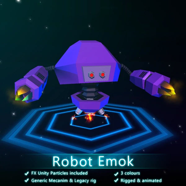Meshtint Studio - Robot Emok Polygonal Galaxy Series | FREE 3D Model | Tutorial | Learn Unity ...