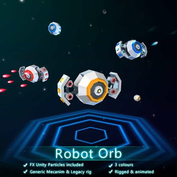 Meshtint Studio - Robot Orb Polygonal Galaxy Series | FREE 3D Model | Tutorial | Learn Unity ...