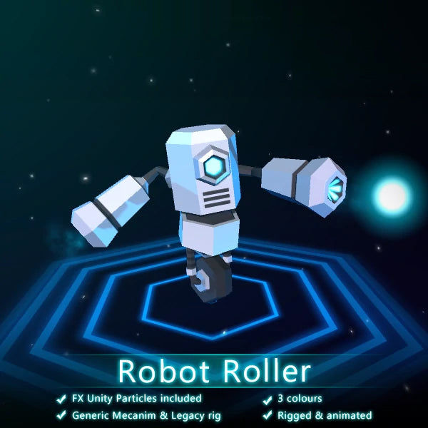 Meshtint Studio - Robot Roller Polygonal Galaxy Series | FREE 3D Model | Tutorial | Learn Unity ...