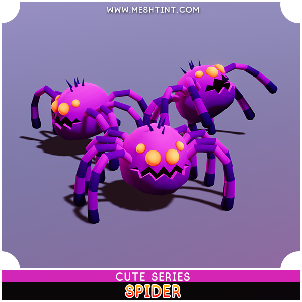Meshtint Studio - Spider Cute Series | FREE 3D Model | Tutorial | Learn ...