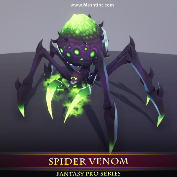 Meshtint Studio - Spider Venom 1.4 | FREE 3D Model | Tutorial | Learn Unity | Art Outsource