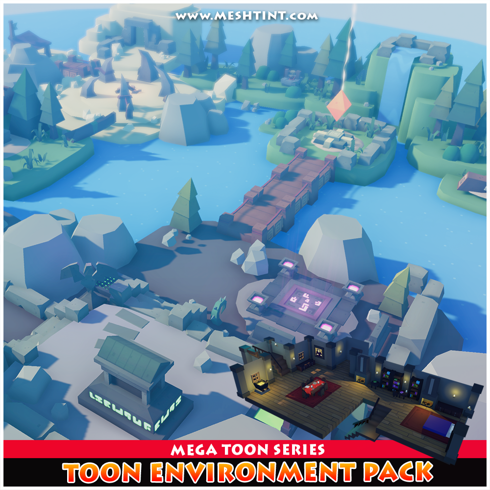 Meshtint Studio - Toon Environment Pack 1.5 Mega Toon Series | FREE 3D Model | Tutorial | Learn ...