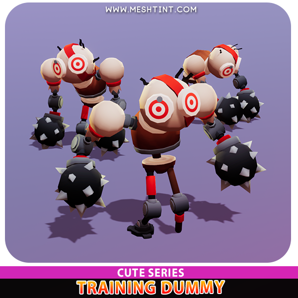Meshtint Studio - Training Dummy Cute Series | FREE 3D Model | Tutorial | Learn Unity | Art ...