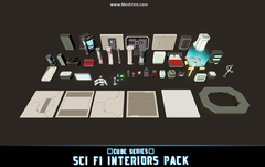 Meshtint Studio - CUBE - Sci Fi Interiors Pack 1.1 | FREE 3D Model | Tutorial | Learn Unity ...