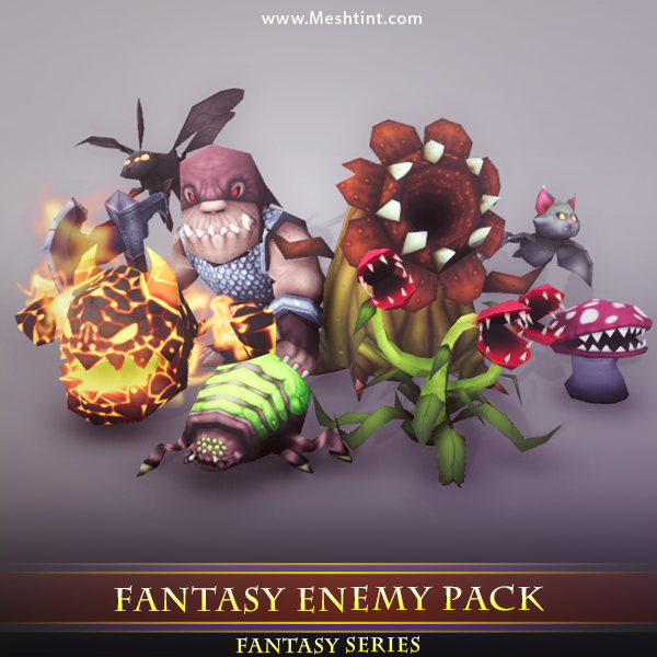 Meshtint Studio - Fantasy Enemy Pack 1.8 | FREE 3D Model | Tutorial | Learn Unity | Art Outsource