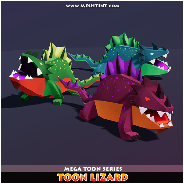 Meshtint Studio - Mega Toon Lizard 1.1 | FREE 3D Model | Tutorial | Learn Unity | Art Outsource